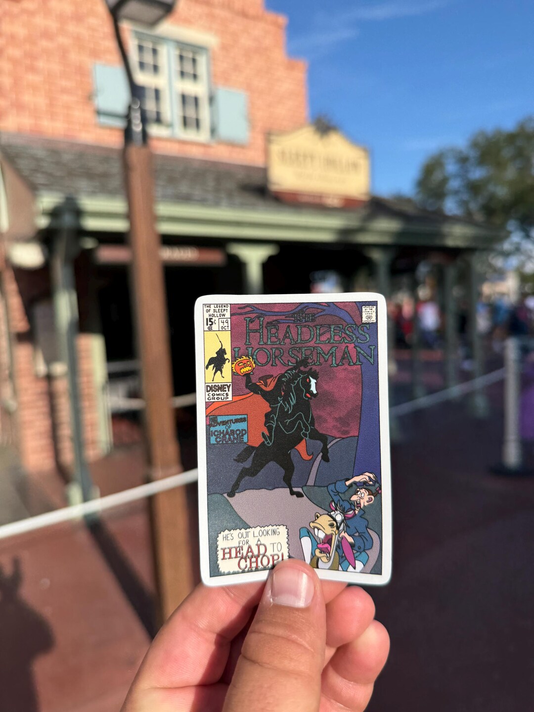 Hand Drawn Headless Horseman Comic Book Sticker - Etsy