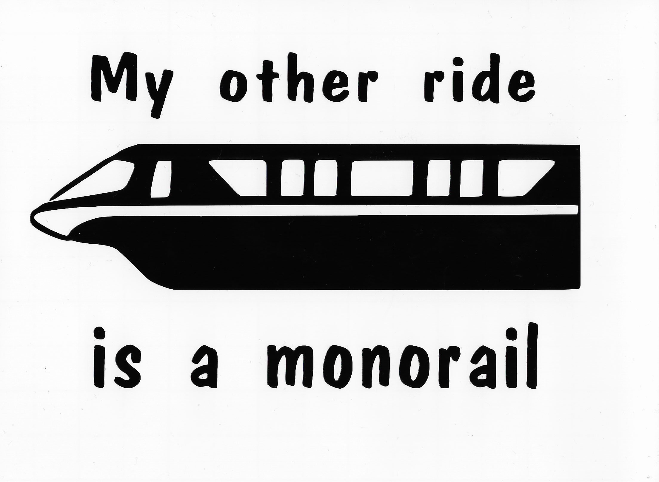 Disney Parks my Other Ride is A Monorail Decal - Etsy UK