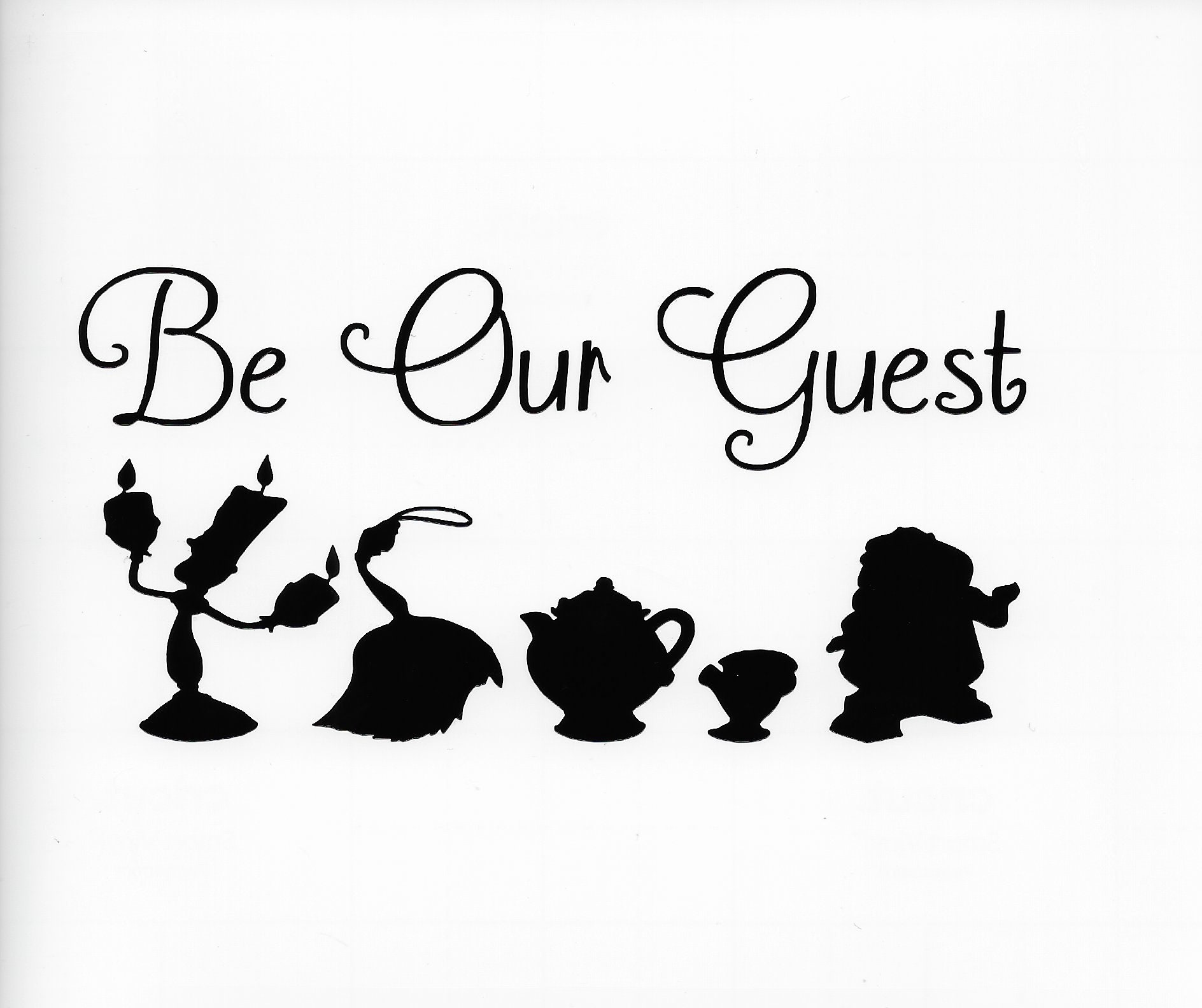 Home & Living Beauty and the beast Be our guest Disney vinyl decal Wall ...