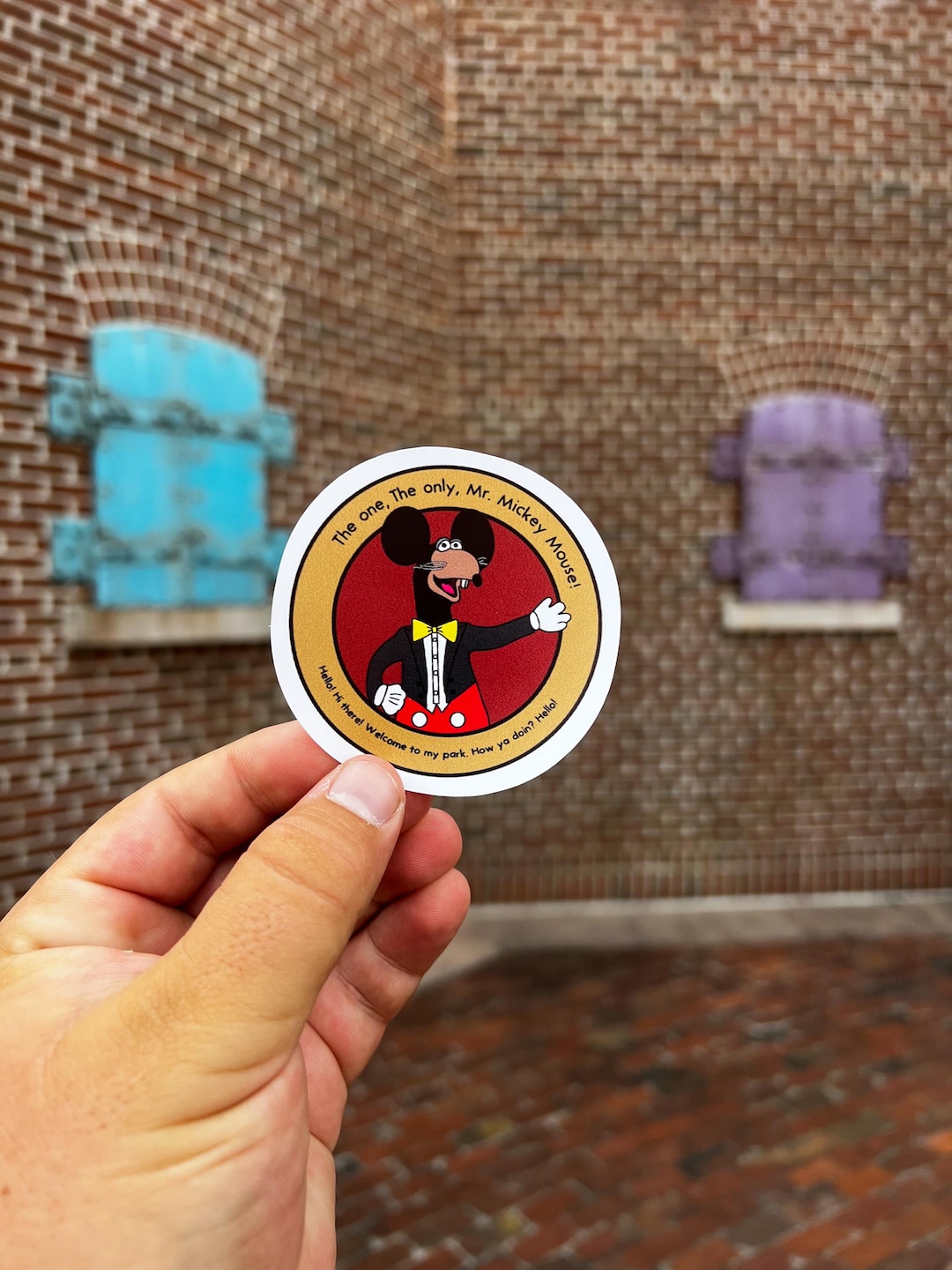 Hand Drawn Rizzo the Rat as Mickey Mouse Sticker - Etsy