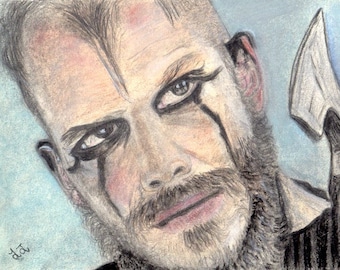 Floki Head Tattoo Vikings for Cosplay. Custom Made to Order.