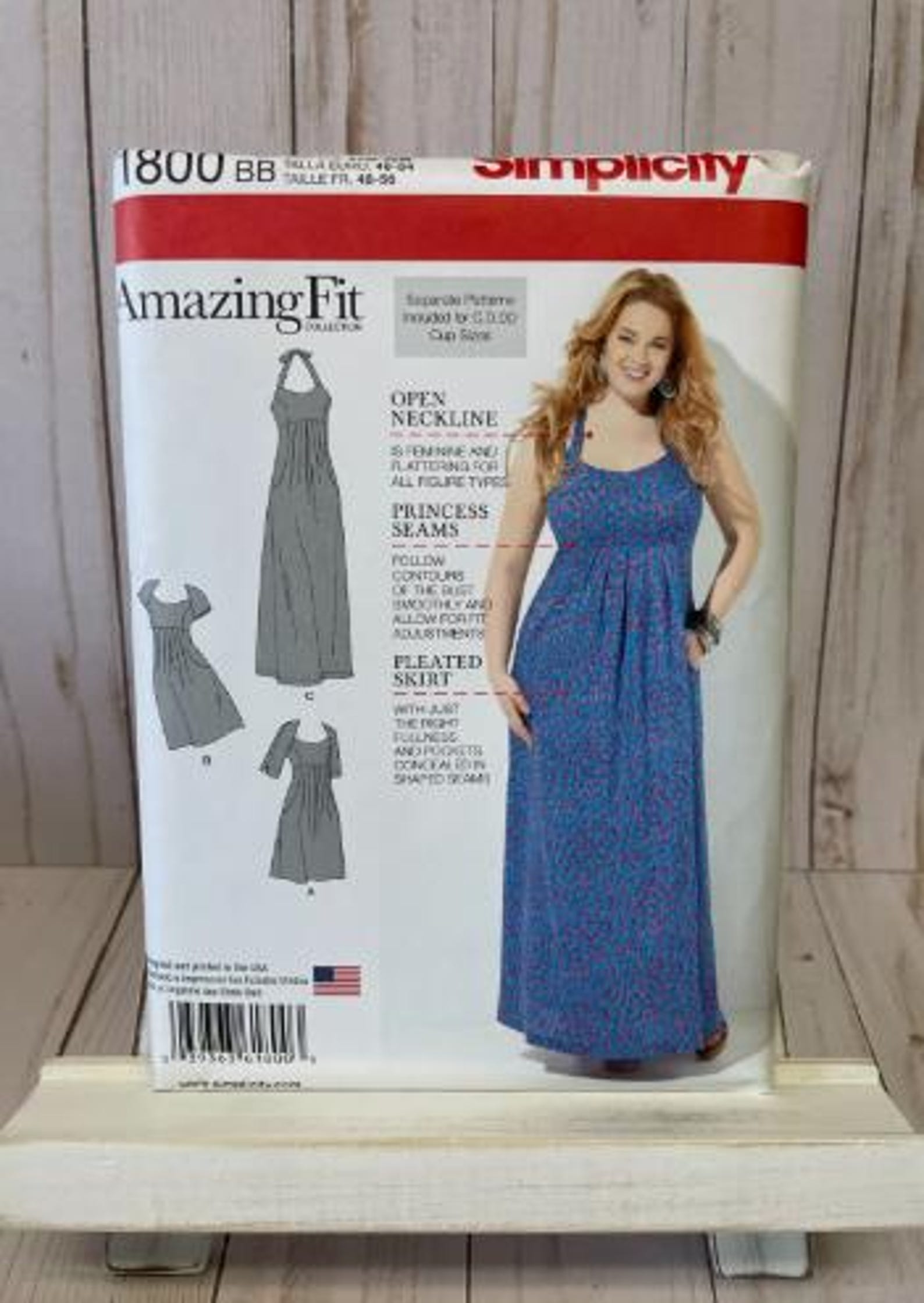 Simplicity 1800 Amazing Fit Sizing Dress Maxi Sundress Halter Sewing Pattern NEW - Etsy