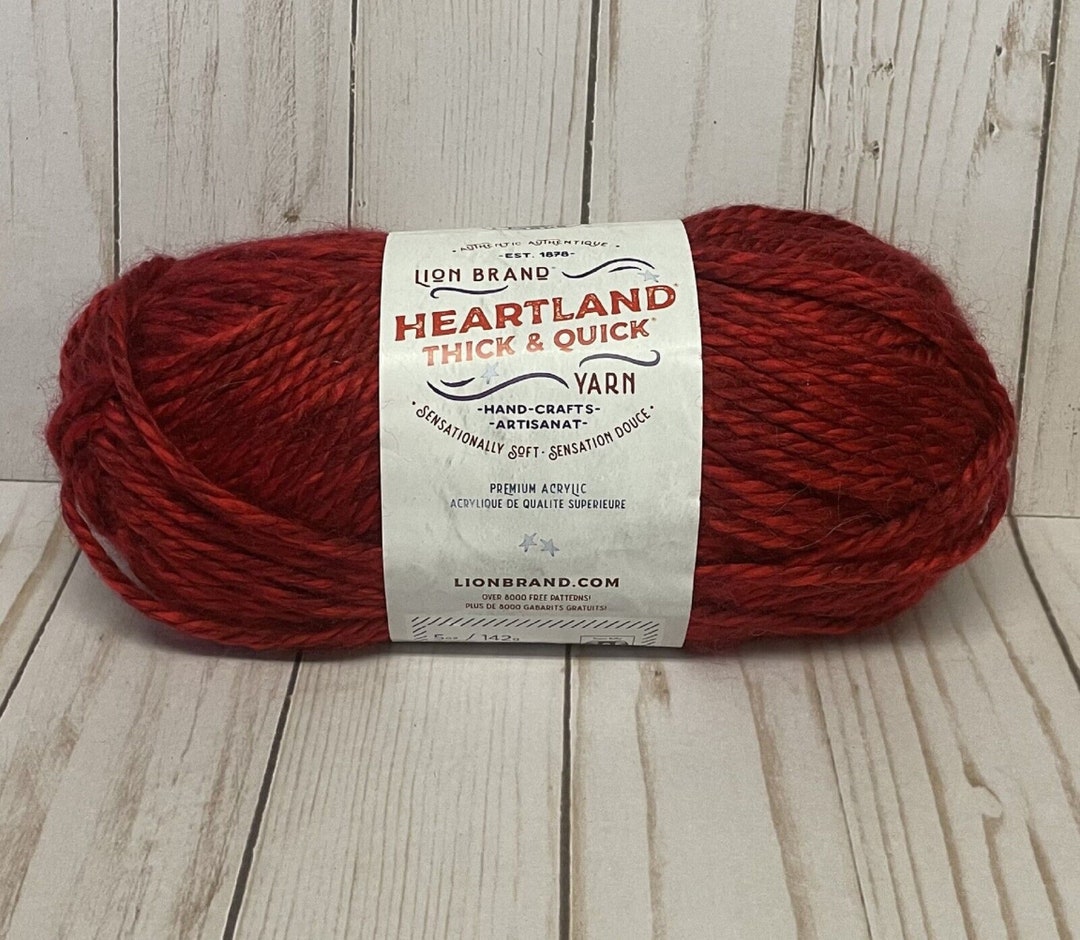 Lion Brand Yarn Heartland Thick & Quick Yarn Redwood Super Bulky Yarn ...