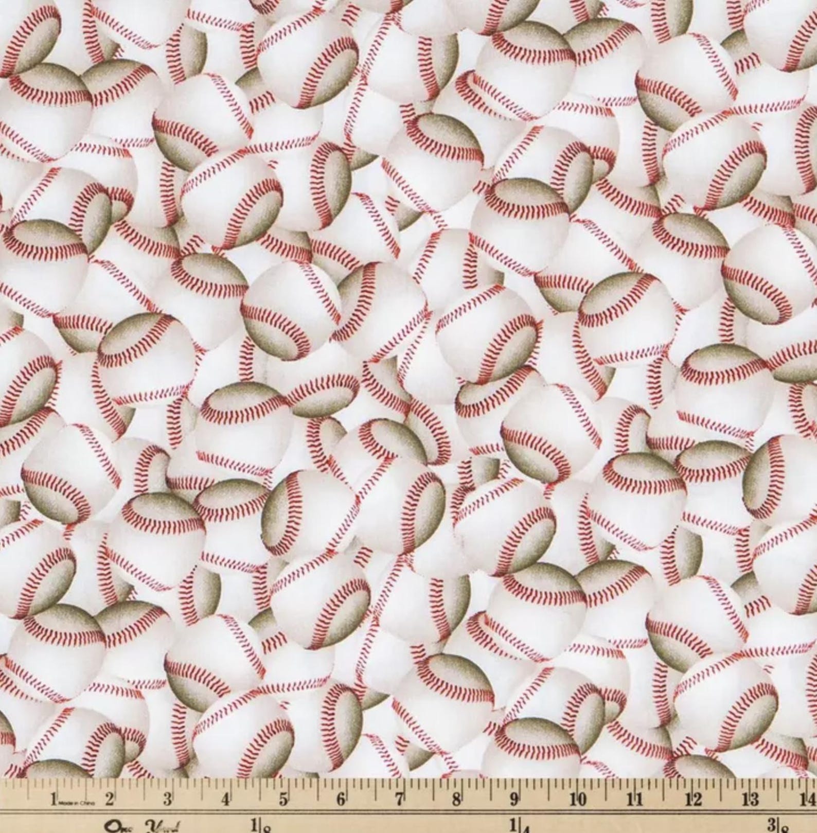 Sports Team Athletic Balls Gear Fabric Sold by the Yard BTY 100% Cotton ...