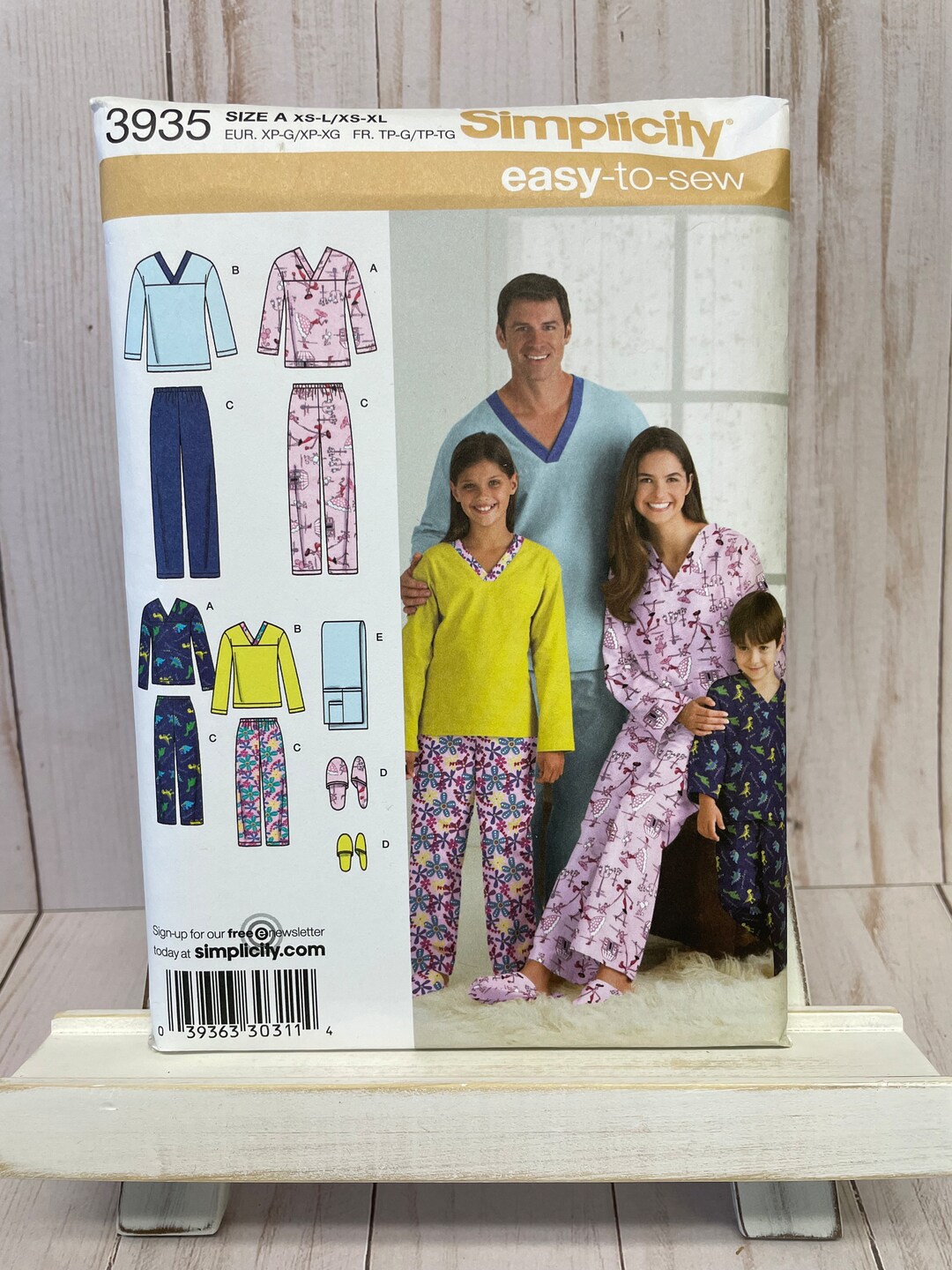 Simplicity Sewing Pattern 3935 Family Child Adult Pajamas PJ Pants ...