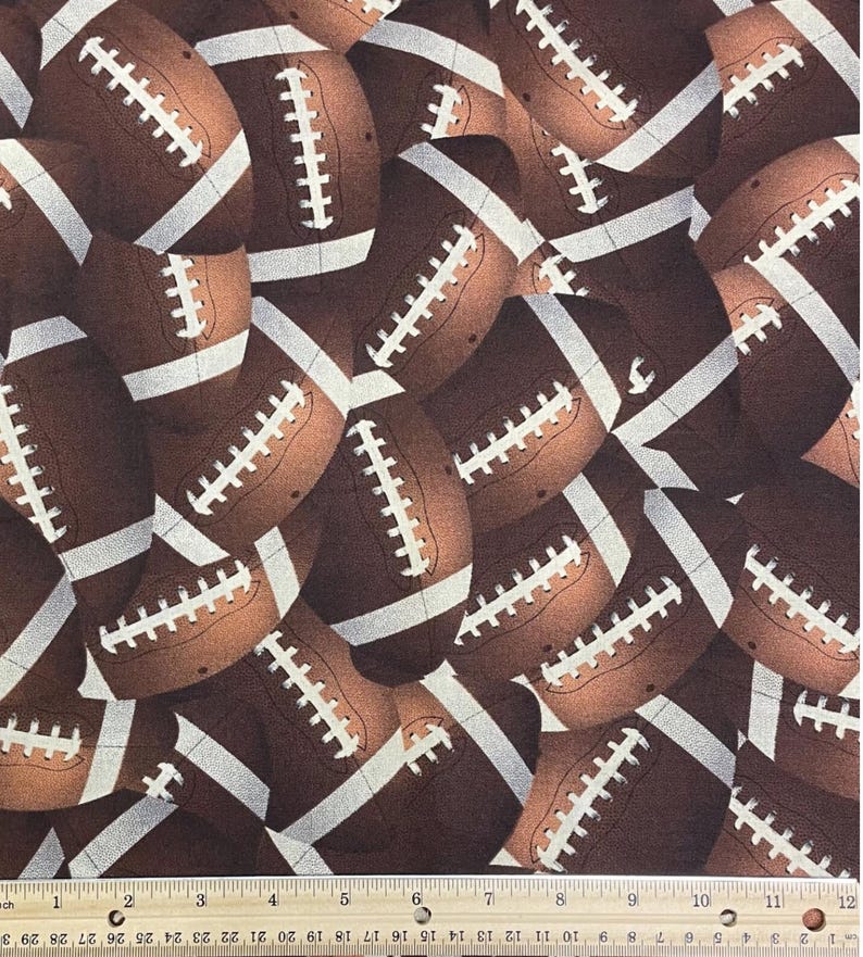 Sports Team Athletic Balls Gear Fabric Sold by the Yard BTY 100% Cotton ...