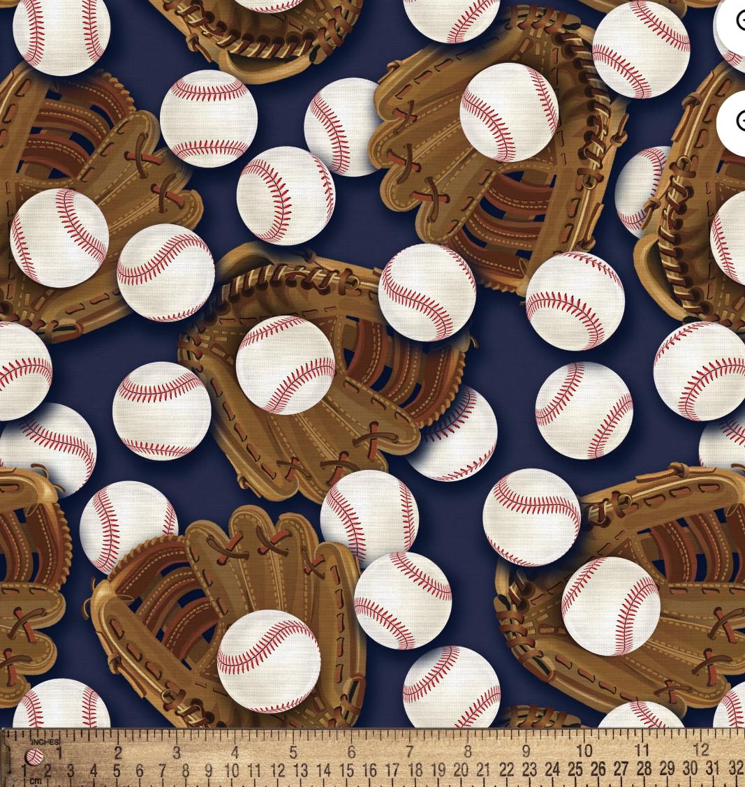 Sports Team Athletic Balls Gear Fabric Sold by the Yard BTY 100% Cotton ...