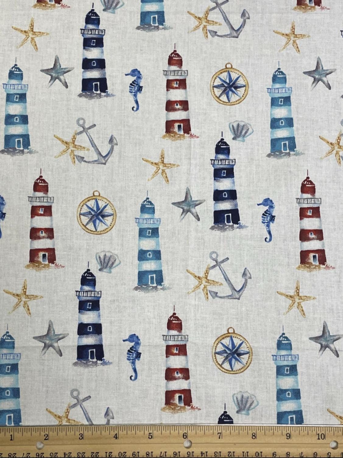 Fabric FQ Fat Quarter Beach Ocean Marine Life 100% Cotton Quilt NEW - Etsy
