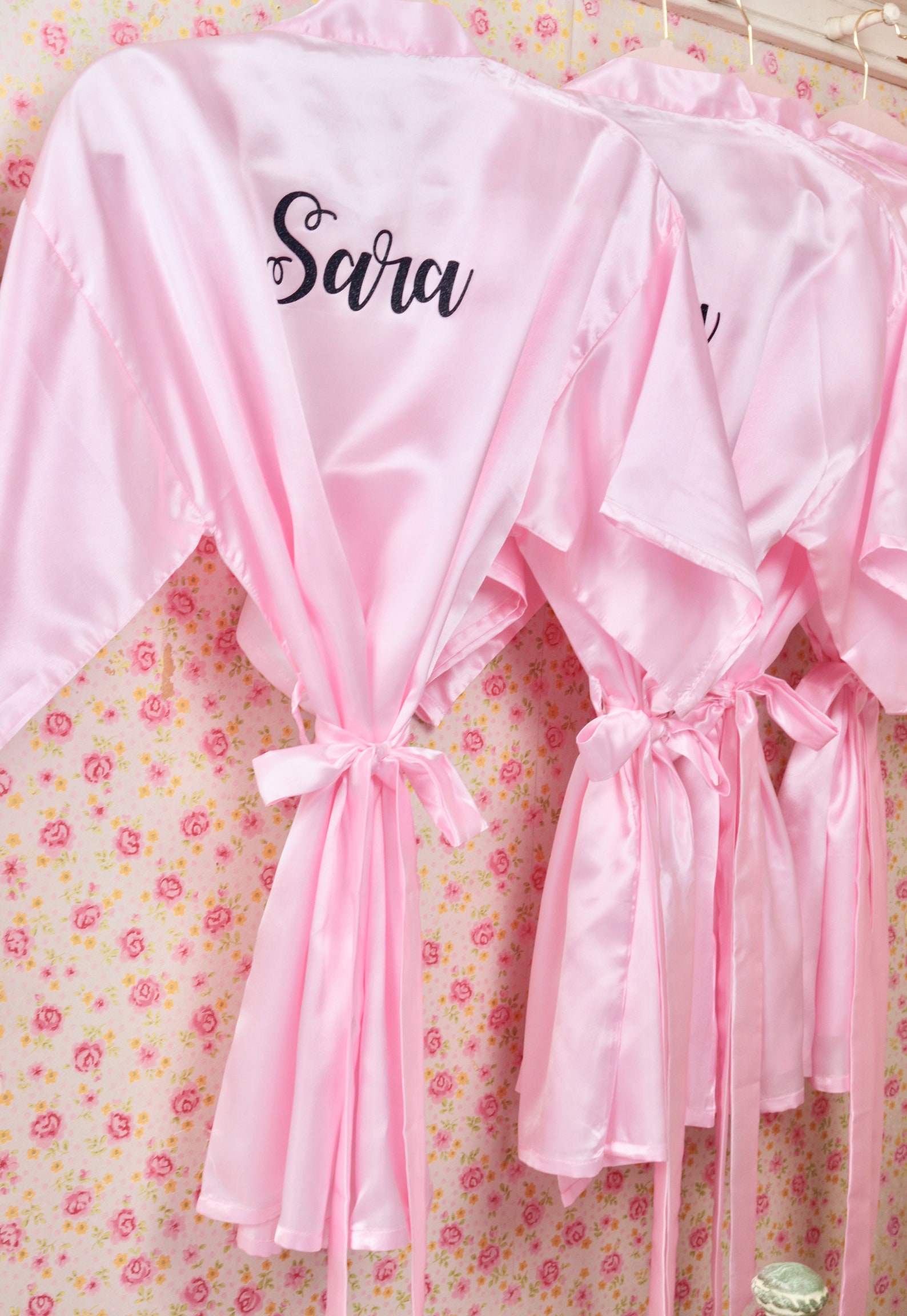 Set of 3 CUSTOM Robes Bridal Robes Personalized Bridesmaid - Etsy