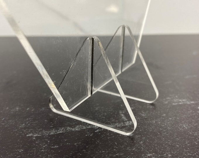 Pair of Slotted Acrylic Feet for Glass Photo Panel or Cutting Board ...