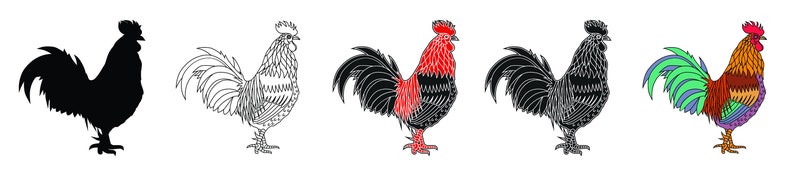 Five 5 or Ten 10 3 Rooster Acrylic Blank for Key | Etsy