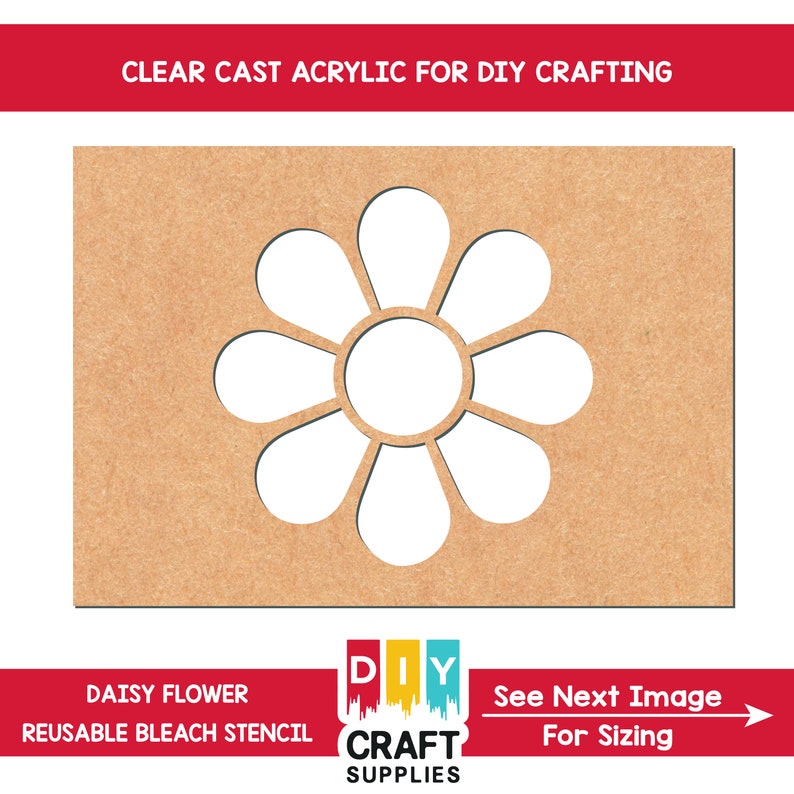 Daisy Flower Bleach Stencil Bleach Shirt Stencil Acrylic - Etsy