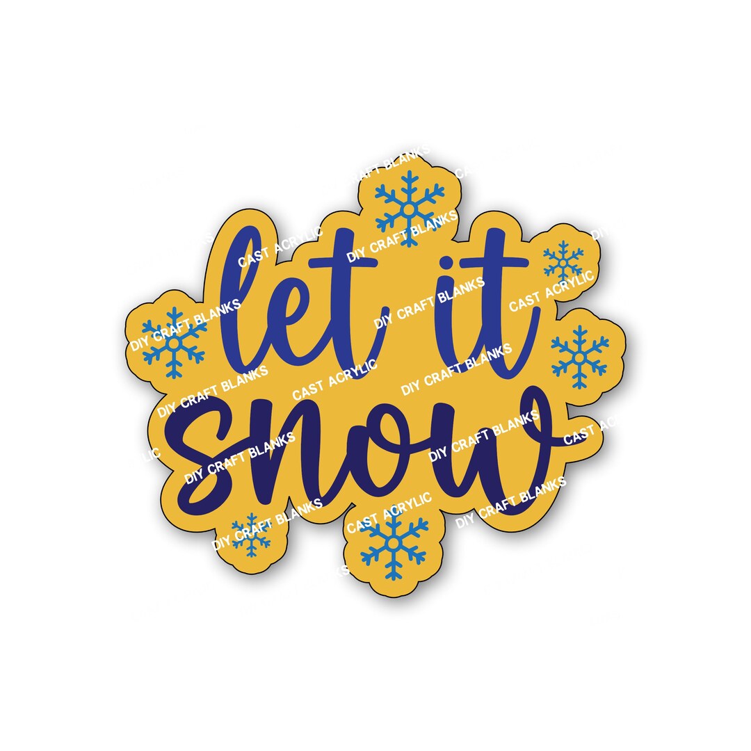 Let It Snow, Snow, Winter, Keychain, Badge Reel, DIY, Craft, Blank ...