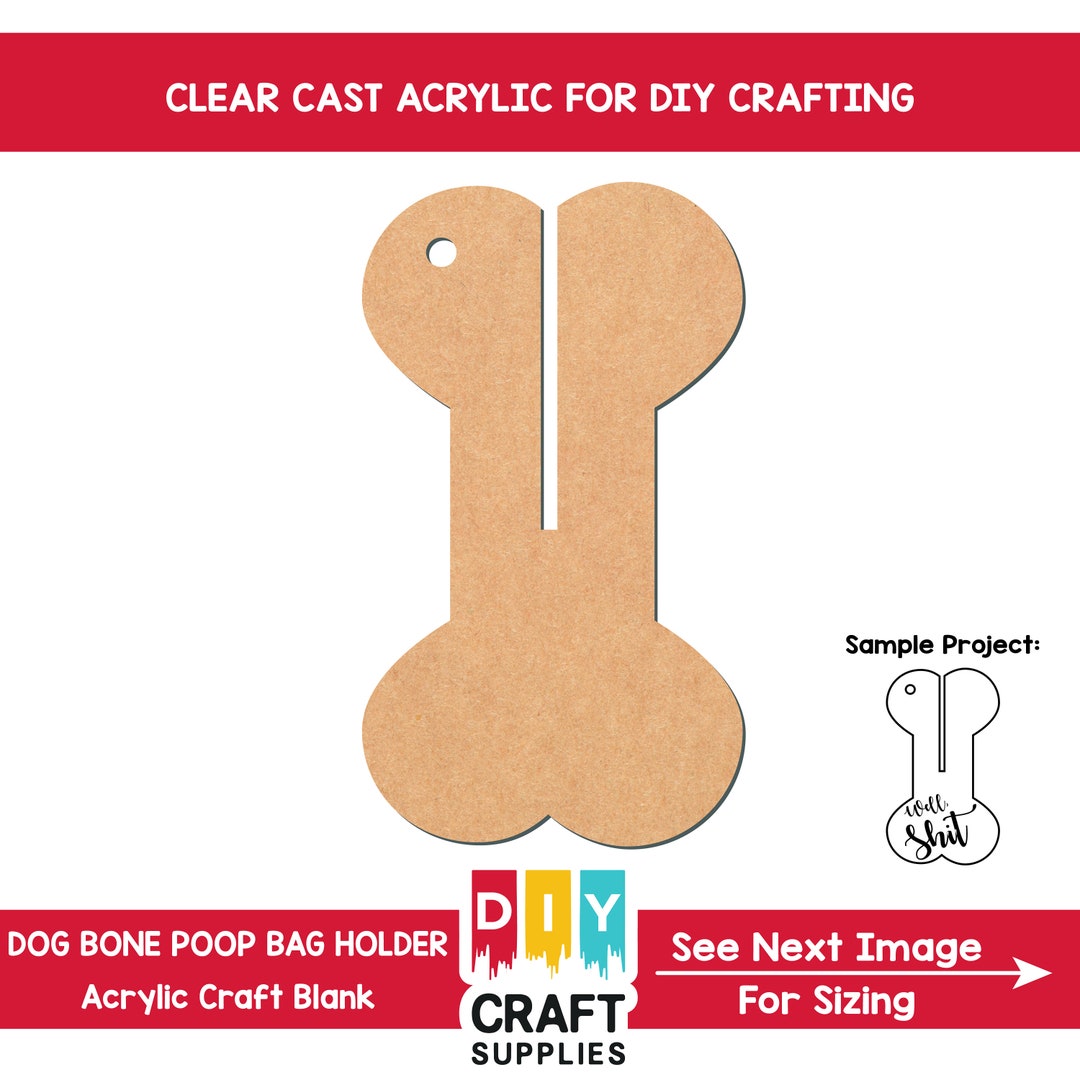 Package of Dog Bone Shaped Poop Bag Holder Craft Blanks for DIY ...