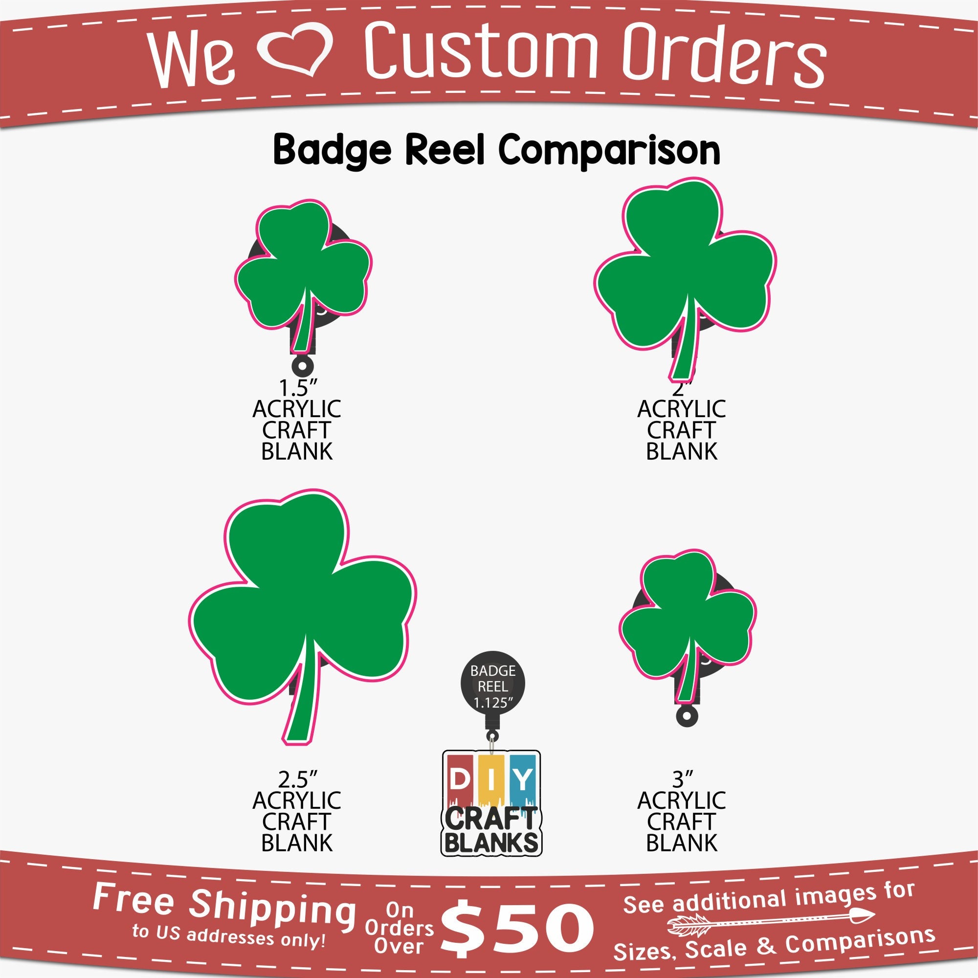 Clover 3 Leaf Clover Three Leaf Clover Craft Blank Diy - Etsy