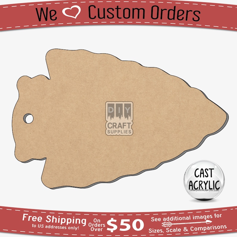 Arrowhead Acrylic Shape Arrowhead Blank Arrowhead Unfinished - Etsy