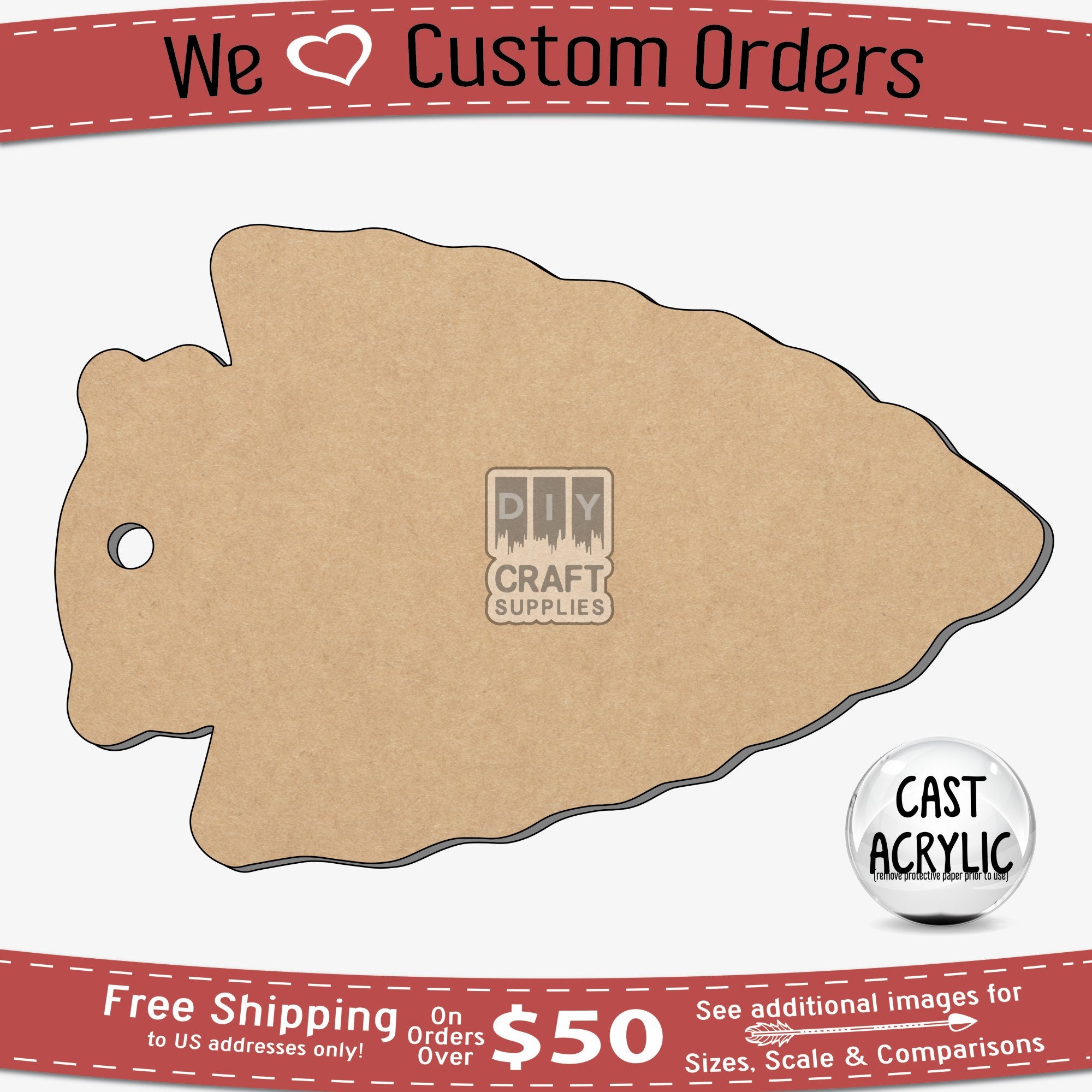 Arrowhead Acrylic Shape Arrowhead Blank Arrowhead Unfinished - Etsy