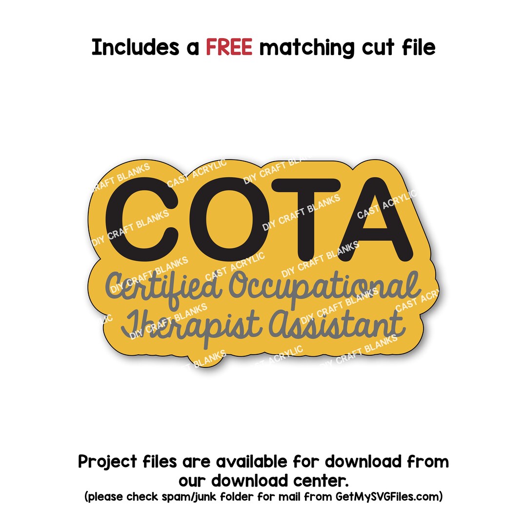 COTA, Certified, Occupational, Therapist, Assistant, Keychain, Badge ...