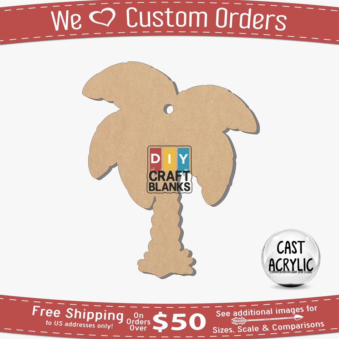 Palm Tree, Coconuts, Beach Tree, DIY, Craft, Blank, Phone Grip, Badge ...