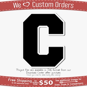 C, Letter C, Athletic Font, Alphabet, Athletic Letter C, Keychain ...