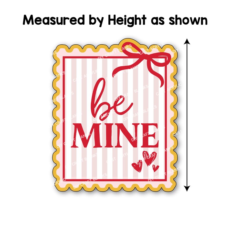 Valentine Stamp Be Mine Acrylic Blank With Downloadable SVG and Print ...
