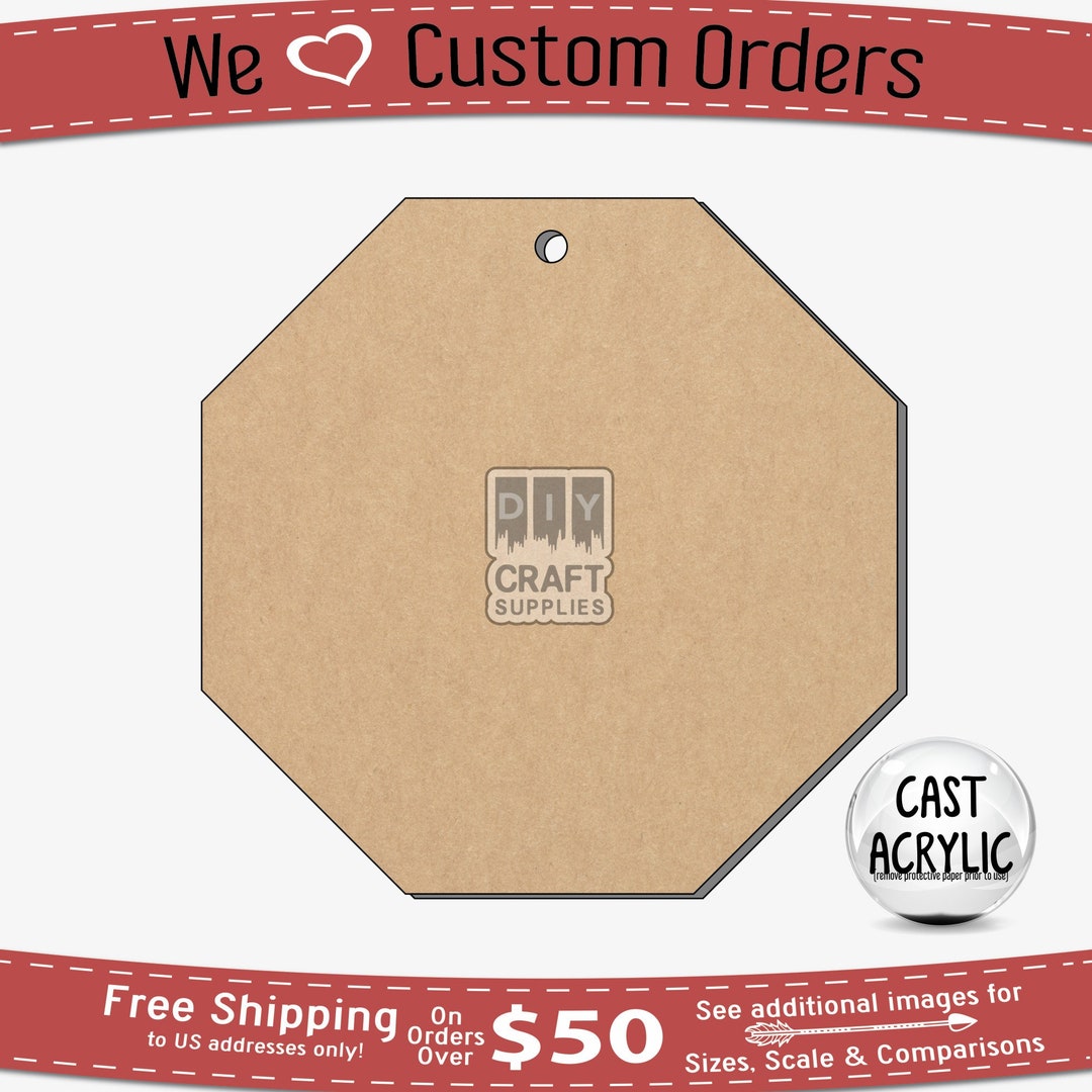Stop, Octagon, Craft Blank, Stop Sign, Keychain, Badge Reel, Phone Grip ...
