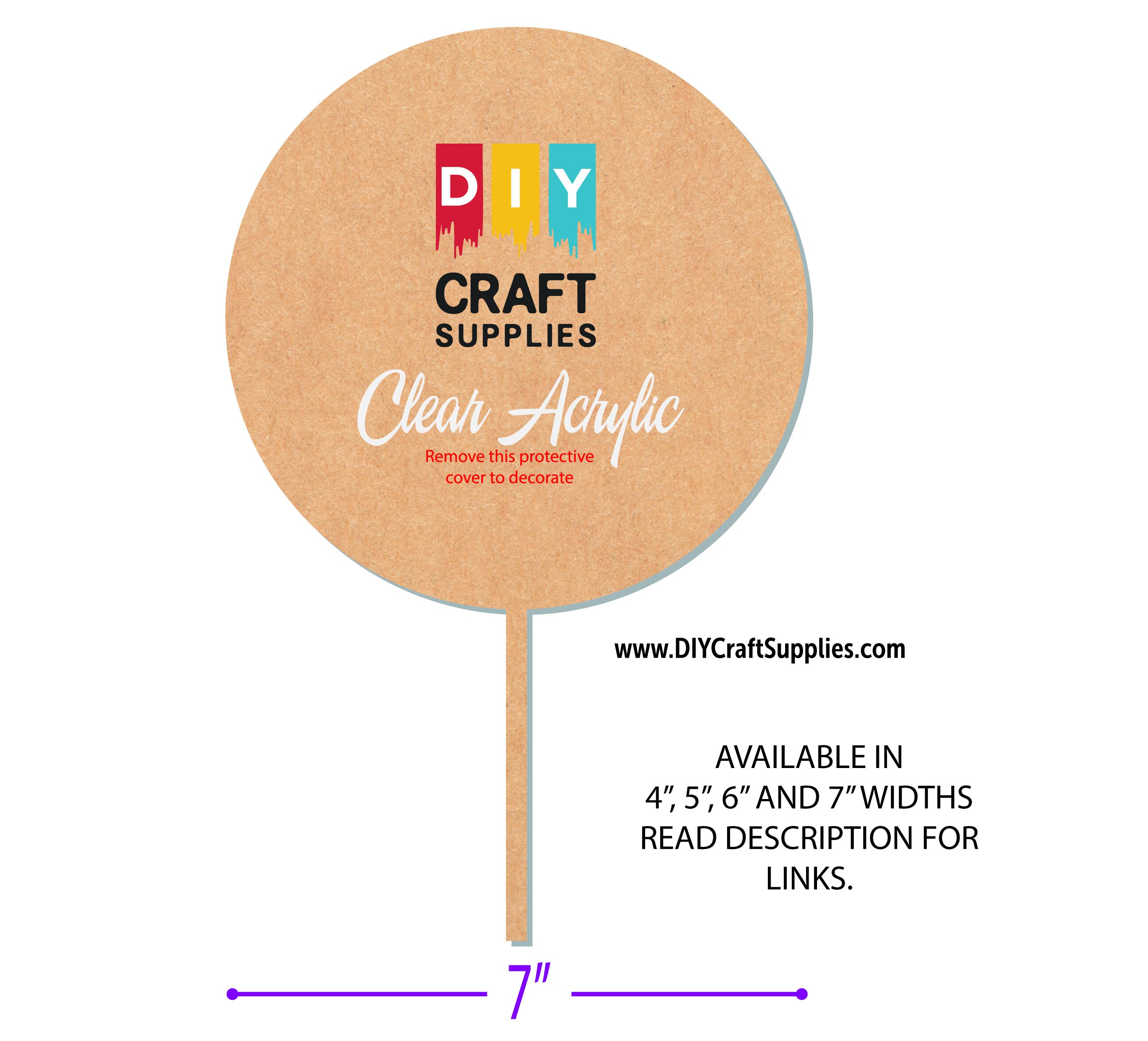 Circle DIY Cake Toppers Acrylic Cake Topper Cake Topper | Etsy