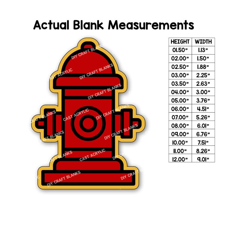 Fire Hydrant Acrylic Craft Blank: Firefighter, Dog Tag (SVG File) - Etsy