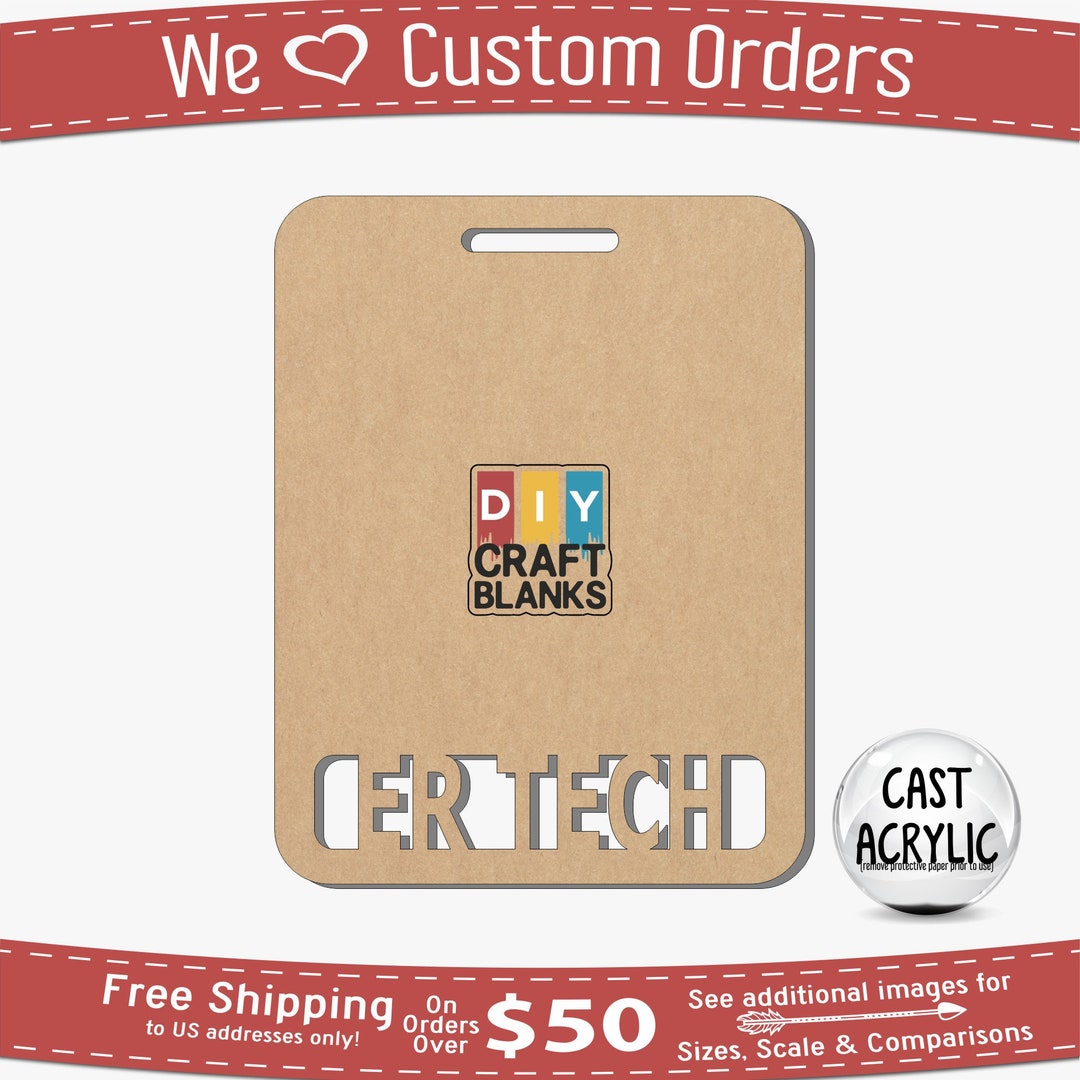Clear Acrylic ER Tech Badge Buddy - Horizontal Emergency Room ...