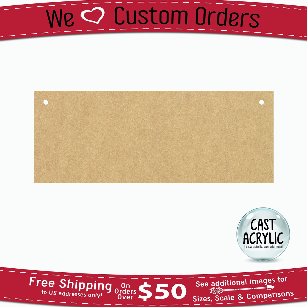 DIY Acrylic Wedding Sign Blank: Lucite Chair Sign (4x10") - Etsy