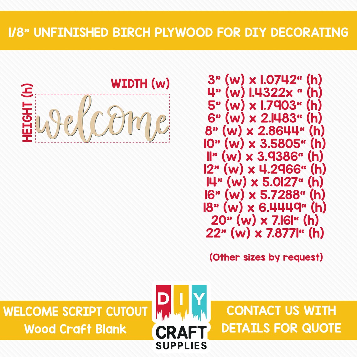 Welcome Sign Welcome Cutout Welcome Craft Wall Hanger Door | Etsy