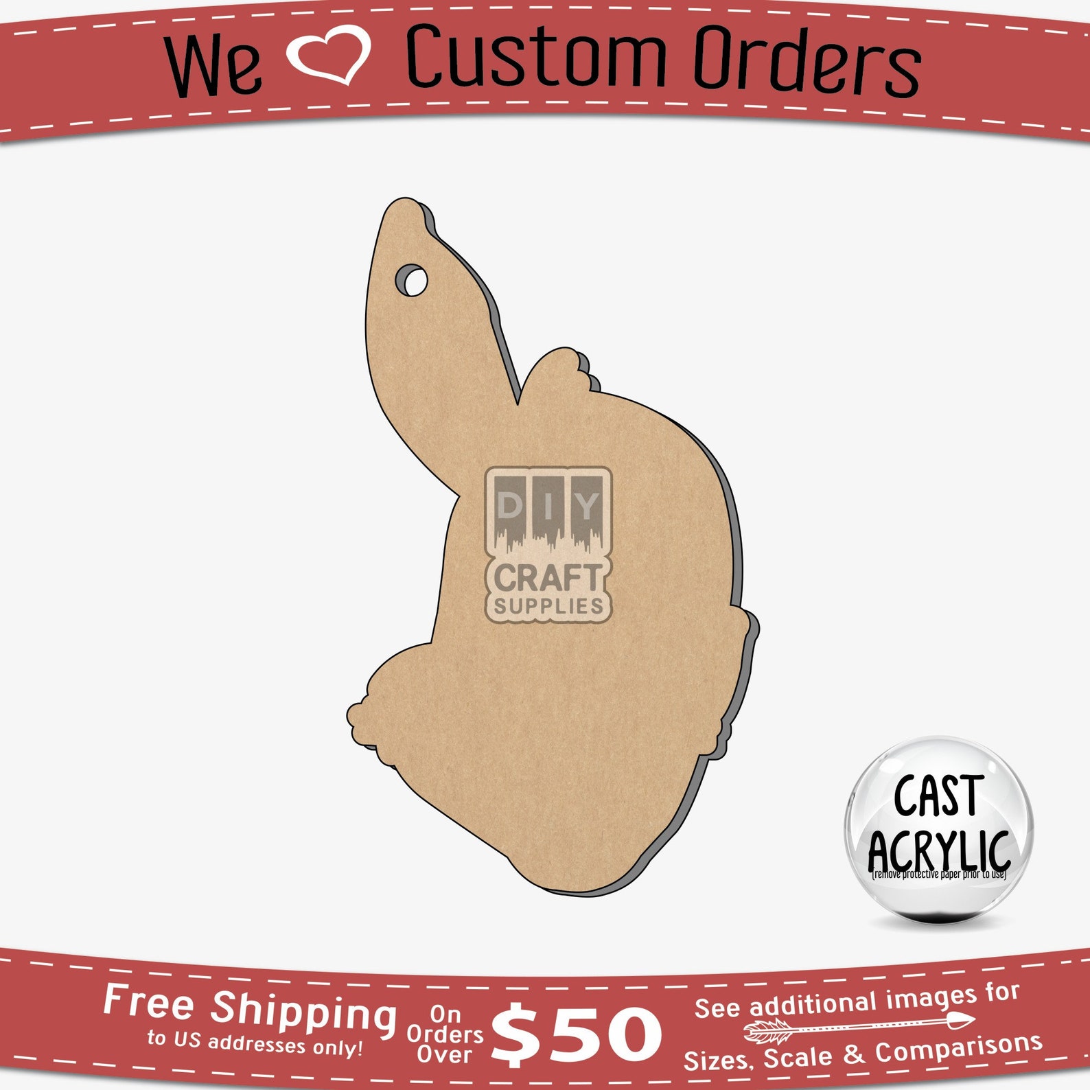 Half Human Half Bunny Bad Bunny Craft Blank Acrylic Shape | Etsy