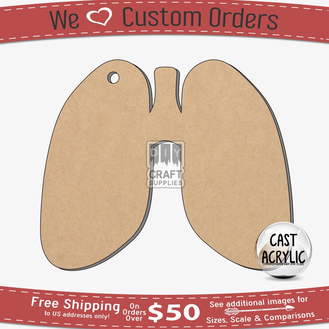 Human Lungs Acrylic Blank: Keychain, Badge Reel, Crafting - (3mm) - Etsy