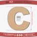 Letter C Sans Serif Acrylic Craft Blank for Key Chains, Alphabet C ...