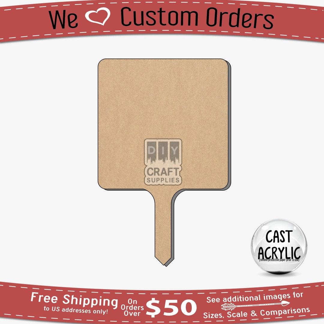 4 Inch Square Cake Topper With Rounded Corners - Etsy