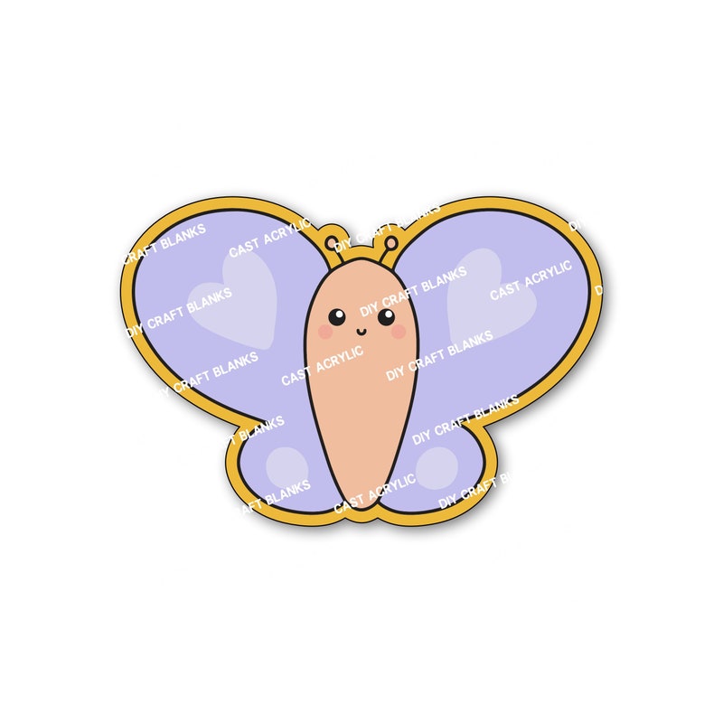 Butterfly Badge Blank - Etsy