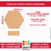 8 DIY Blank Hexagon Acrylic Table Number Sign, DIY Modern Hexagon ...