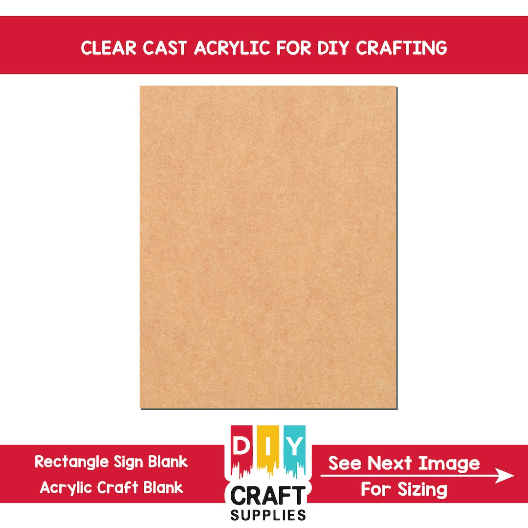 Large 8" X 10" Rectangle Acrylic Blanks - Etsy