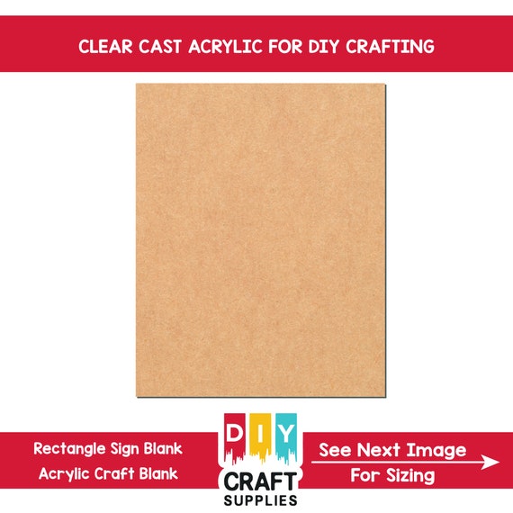 Large 8 x 10 Rectangle Acrylic Blanks | Etsy