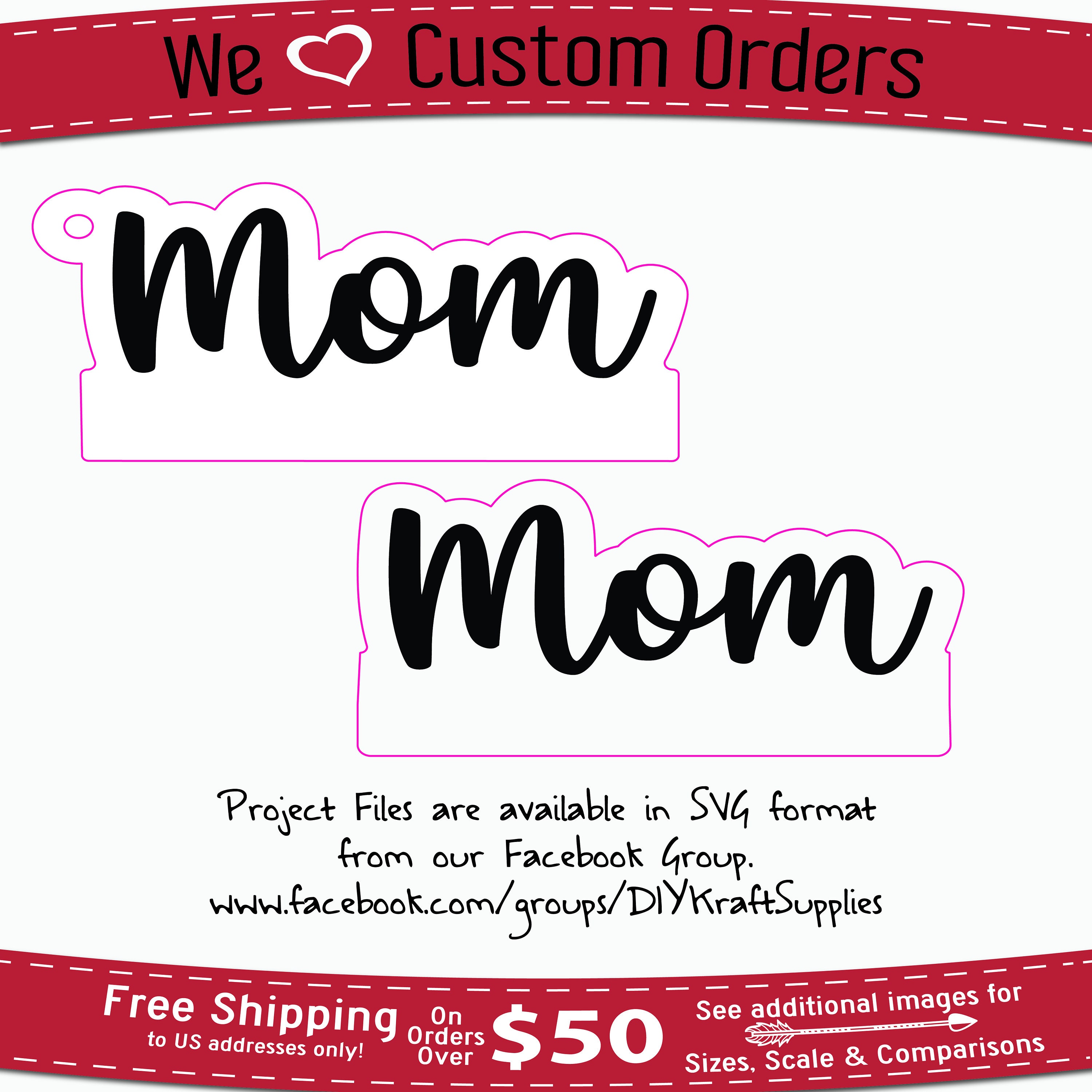 Cursive Mom With Room to Add Names Acrylic Shape Acrylic - Etsy