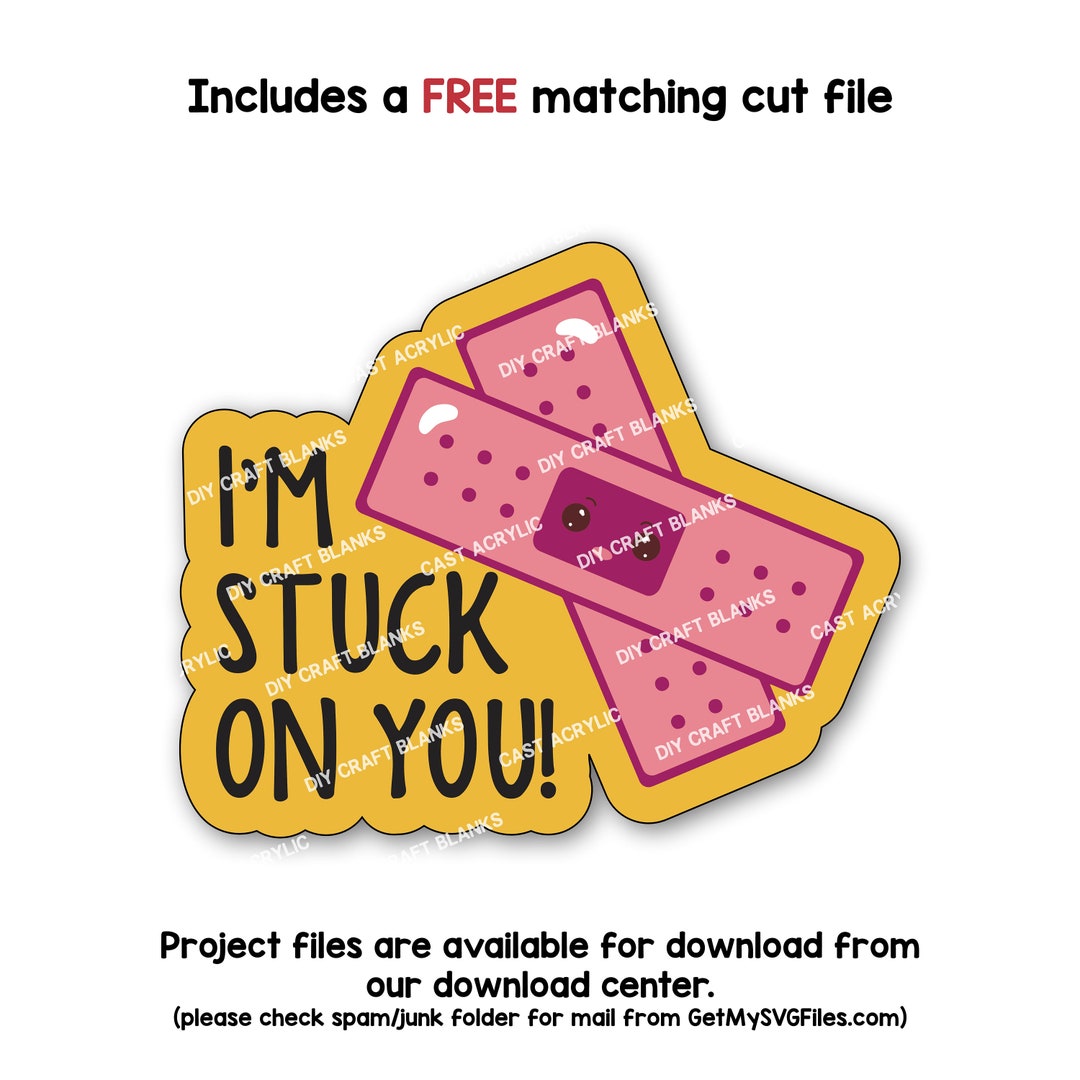 I'm Stuck on You, Stuck, Bandage, Keychain, Badge Reel, DIY, Craft ...