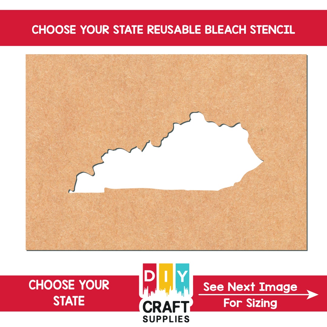 Choose Your STATE Bleach Stencil, Bleach Shirt Stencil, Acrylic ...