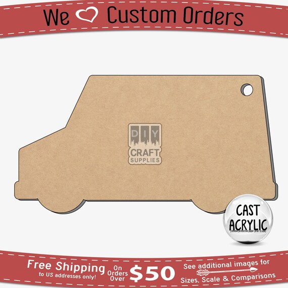 USPS Mail Truck Acrylic Craft Blank for Key Chains | Etsy