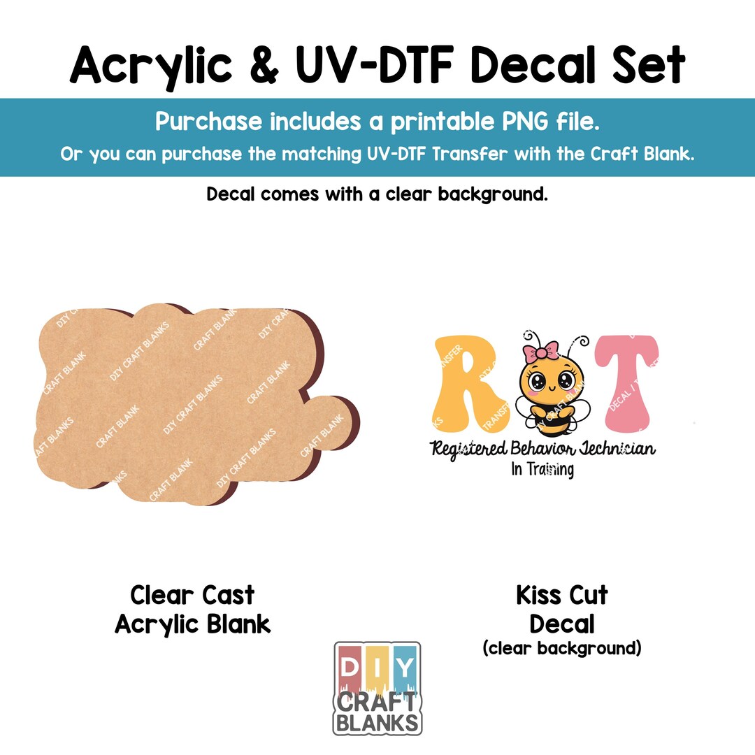 RBT in Training Acrylic Blank: Bee Badge Reel, ABA Therapist Gift - Etsy