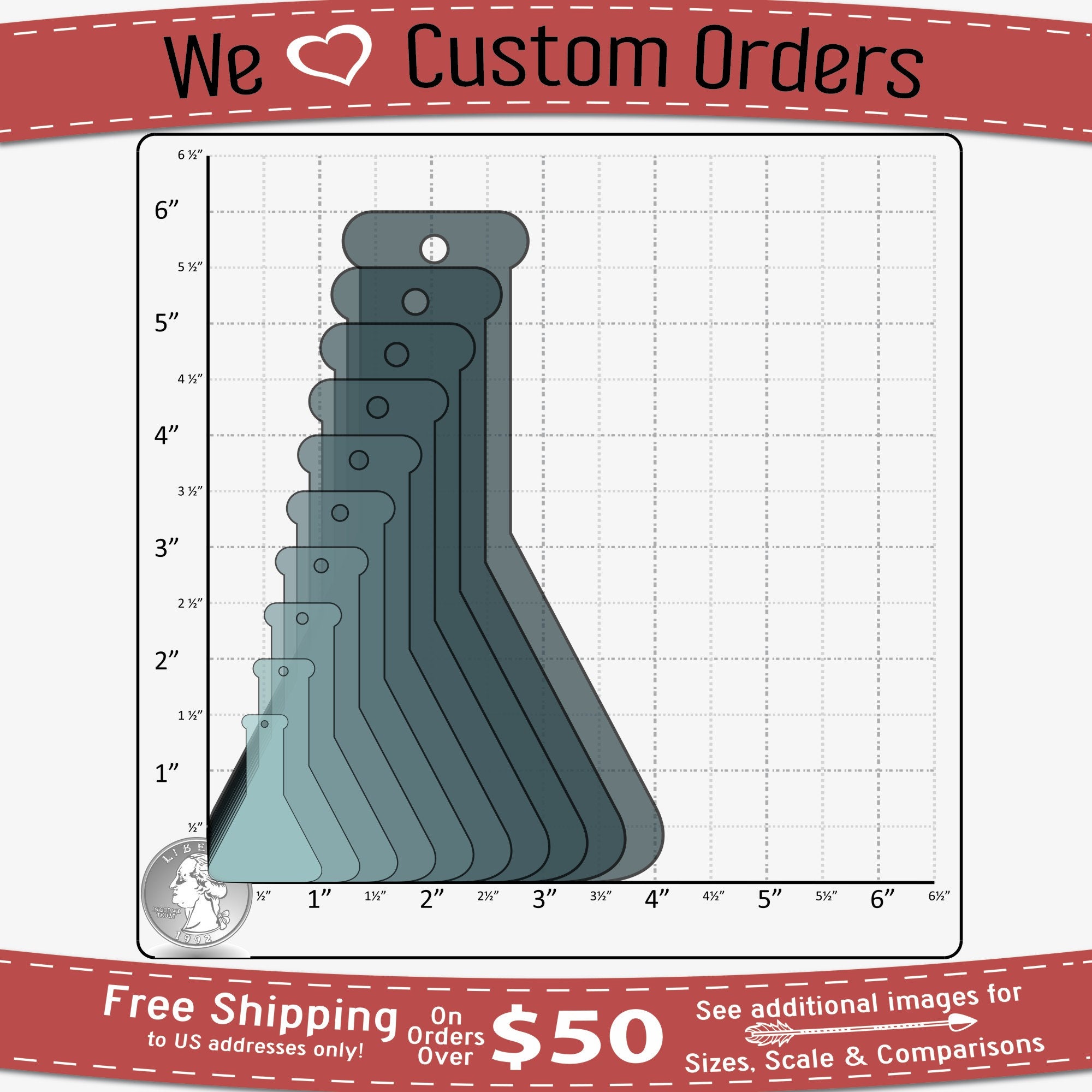 Science Beaker Acrylic Craft Blank for Key Chains | Etsy