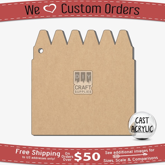 Crayon Box Acrylic Shape Acrylic Shaped Crayon Box Blank | Etsy