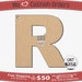 Letter R Sans Serif Acrylic Craft Blank for Key Chains, Alphabet R ...