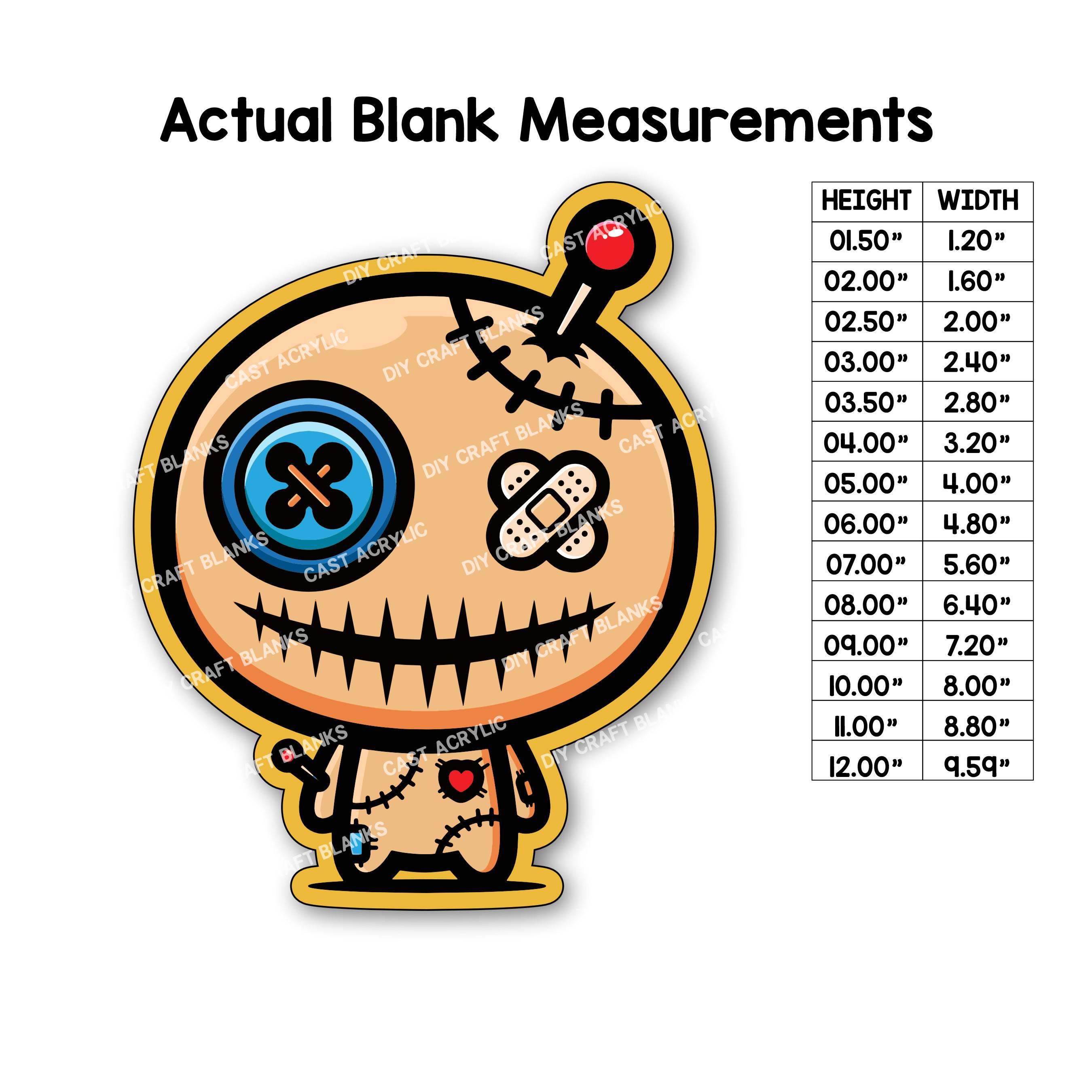 Chibi Voodoo Doll Acrylic Blank With Downloadable SVG and Print & Cut ...