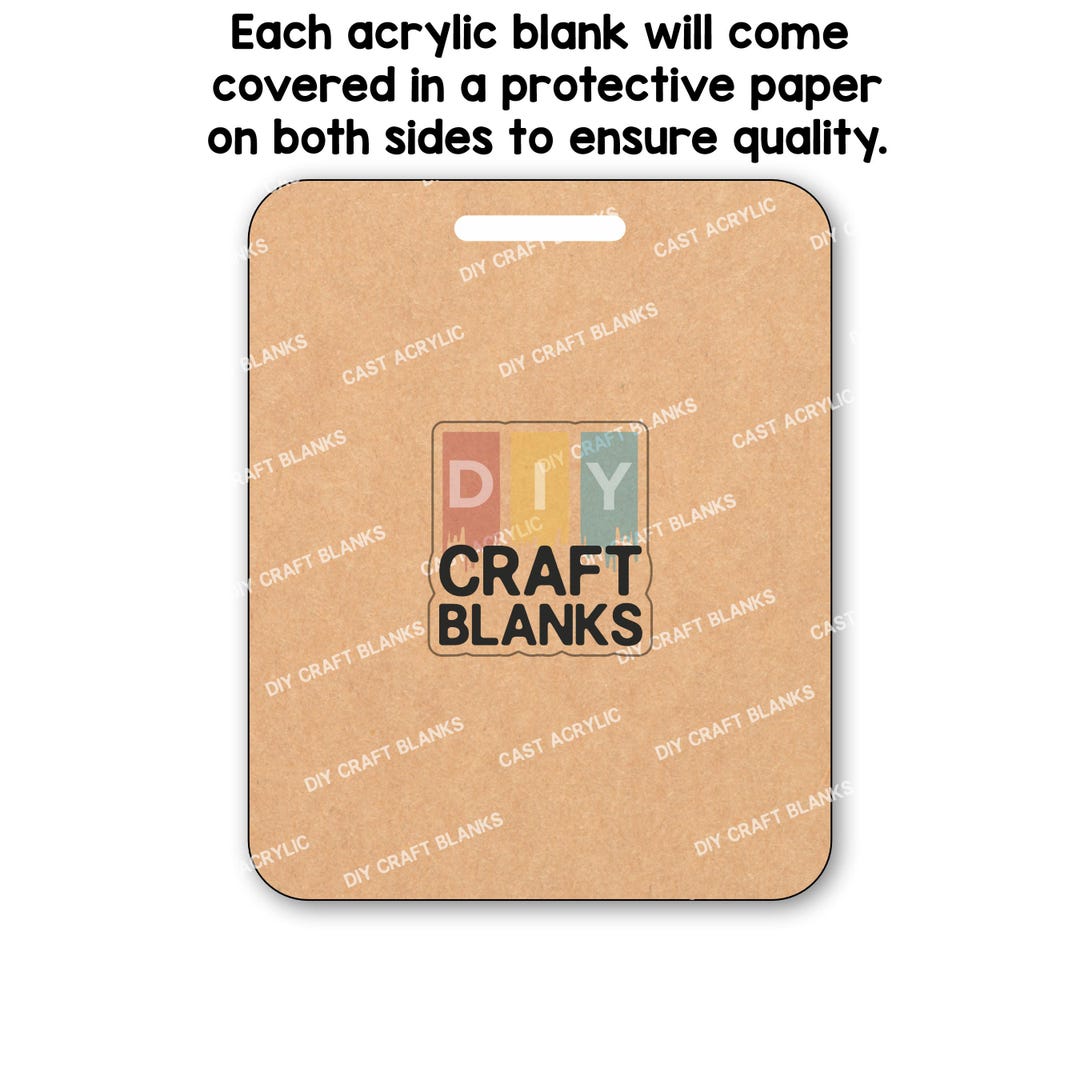 Clear Acrylic Extended Horizontal Badge Buddy Blank: DIY Craft, Tag ...