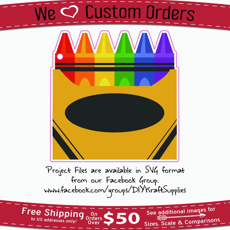 Crayon Box Acrylic Shape Acrylic Shaped Crayon Box Blank | Etsy